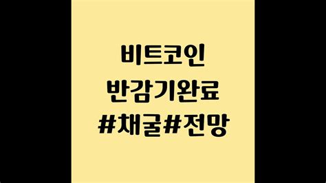 비트코인 반감기 완료 채굴 기업에 미치는 영향과 전망 알아보자 Youtube