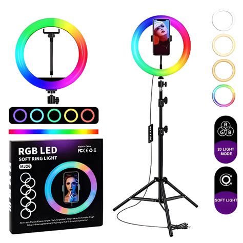 Aro De Luz RGB MJ26 10 C Tripode 2 1 M Daz Importadora