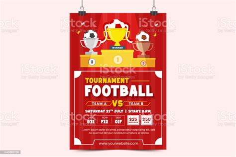 축구 토너먼트 스포츠 이벤트 포스터 또는 전단지 디자인 템플릿 간단하고 우아한 디자인 가리기에 대한 스톡 벡터 아트 및 기타 이미지 가리기 거친 필름 효과 건축물