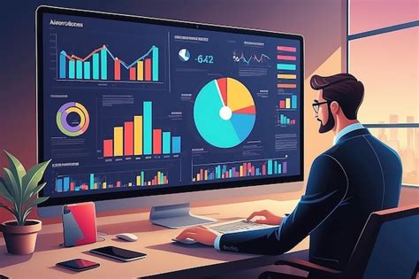 Premium Photo Digital Advertising Businessman Analysing Emarketing
