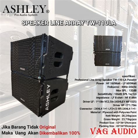 Jual SPEAKER PASIVE ASHLEY LINE ARRAY TW LA Shopee Indonesia