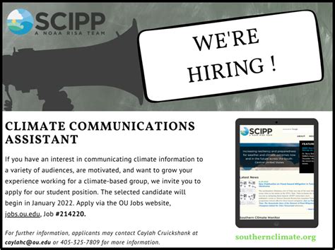 Scipp Climate Communications Assistant Position Scipp