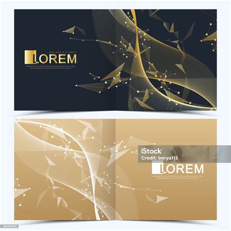 현대 벡터 평방 브로셔 전단지 전단지 커버 카탈로그 잡지 또는 연례 보고서에 대 한 템플릿 비즈니스 과학 및 기술 설계도 서