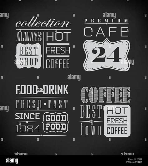 Set Of Coffee Labels Stock Vector Image And Art Alamy