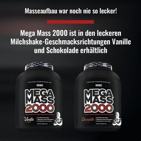 Weider Mega Mass 2000 Weight Gainer Chocolate 27kg Premium Muscle