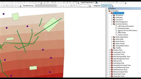 Intersect 3d Line With Surface Tool Functional Surface Toolset 3d Analyst Arctoolbox Youtube