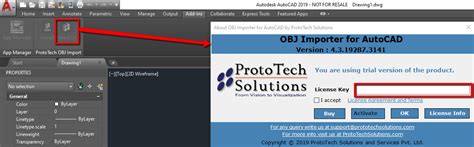 OBJ Importer For AutoCAD Plugin With Updated Features ProtoTech Solutions