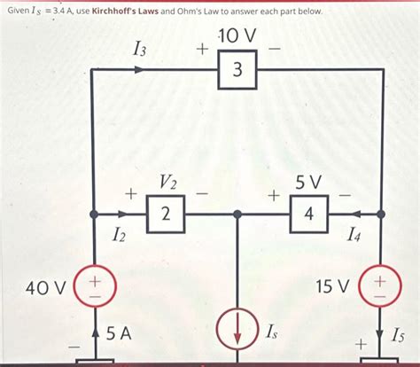 Solved Given Is A Use Kirchhoff S Laws And Ohm S Law Chegg