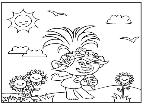 Trolls World Tour Coloring Pages Free Printable Pdf And Online Coloring