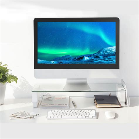 웰유즈 모니터받침대 Usb 모니터거치대 높이조절 모니터선반 컴퓨터받침대 데스크테리어