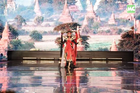 နံကရိုင်း မယ်တော် အသွင် နဲ့ ပြိုင်ပွဲဝင်ခဲ့တဲ့ Miss Grand Yangon West