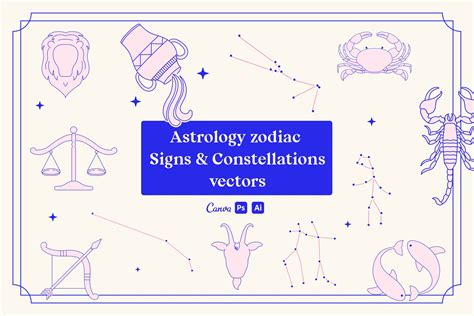 Astrology Zodiac Sign Constellations Illustrations ~ Creative Market
