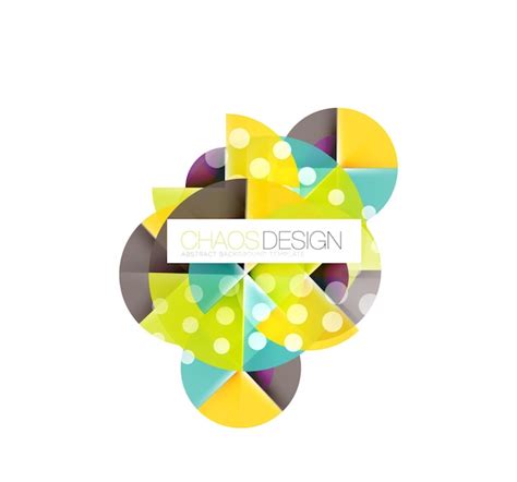 premium vector round shape elements composition abstract background