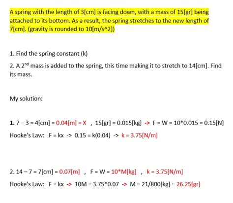 [grade 9 Physics Hookes Law] Description In The Comments R