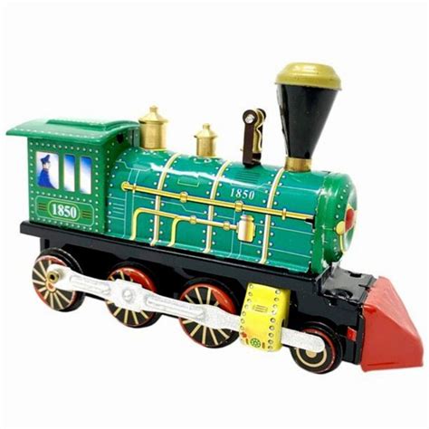 Vintage Metal Wind Up Toy Steam Engine Train Vintage Toy Trains