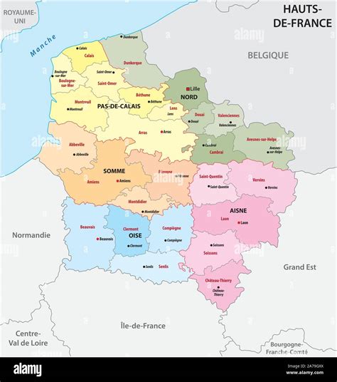 Mappa Amministrativa Della Francia Immagini E Fotografie Stock Ad Alta