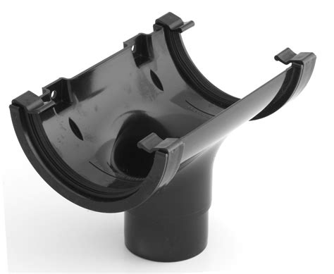 Rg45b Half Round Pvc Gutter Running Outlet Black