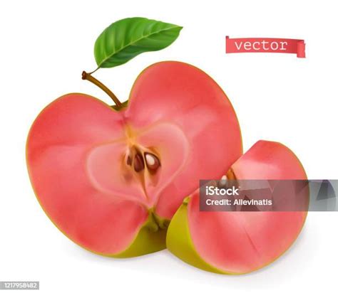 핑크 사과 과일입니다 3d 사실적인 벡터 아이콘 3차원 형태에 대한 스톡 벡터 아트 및 기타 이미지 3차원 형태 건강한 식생활 과일 Istock