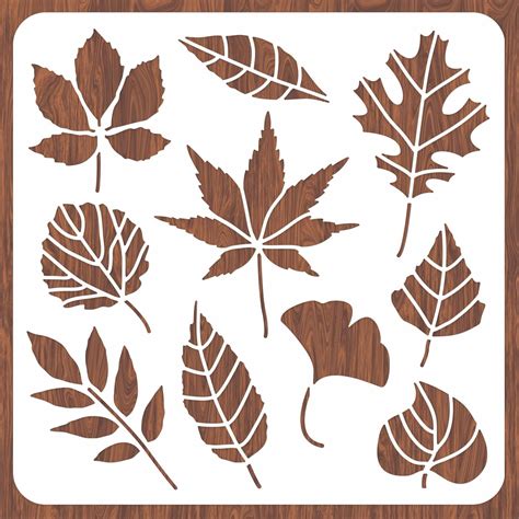 Infunly Plant Wall Stencils Leaves Large Stencils For