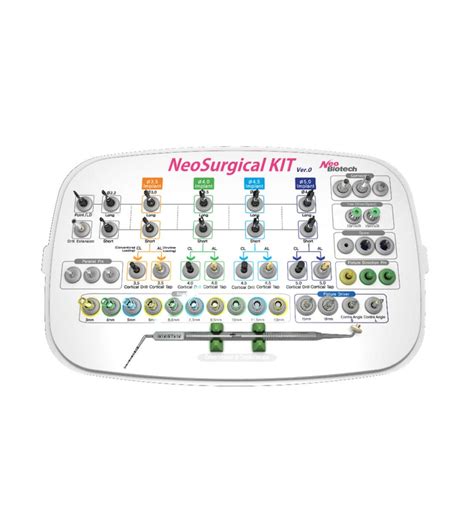 Kit de instrumentos para implantología dental Neobiotech