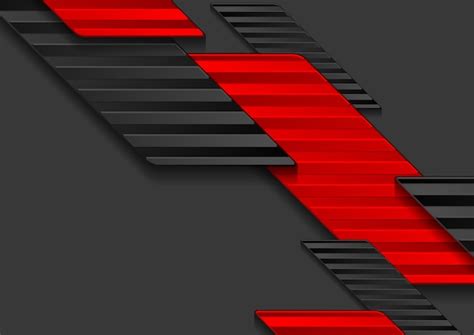 Premium Vector Abstract Black And Red Tech Background With Striped