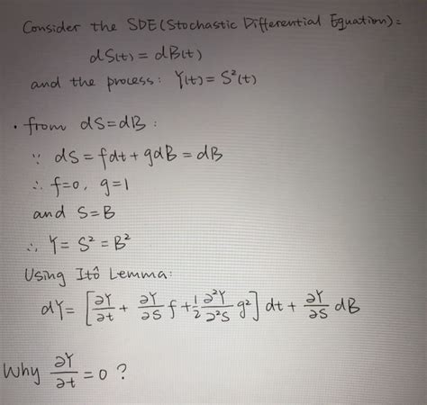 Solved Consider The Sde Stochastic Differential Equation