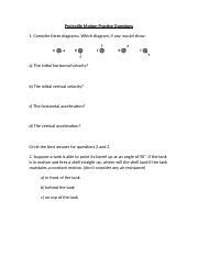 Projectile Motion Practice Questions Doc Projectile Motion Practice Questions Consider
