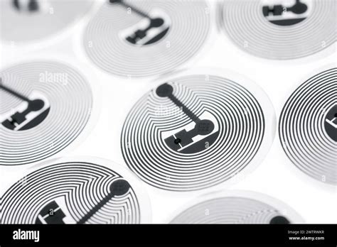 Close Up Of Rfid Tags Used As A Remote Data Storage And Retrieval System Using Radio Signals