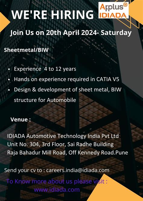 Sneha Kota On Linkedin Idiada Is Hiring We Are Conducting An