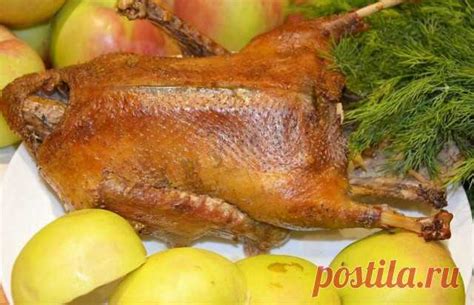 Запеченная утка с яблоками в рукаве рецепт с фото пошагово 1000 Menu Блюда из птицы
