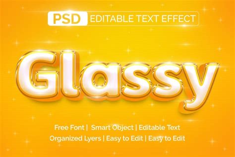 Premium Psd Glassy Modern 3d Photoshop Text Effect Layer Style Template