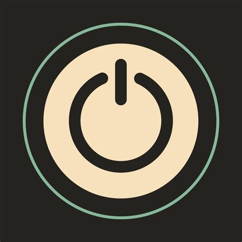 Power Button Trendy Icon Adept Abstract Vector Illustration Colorful