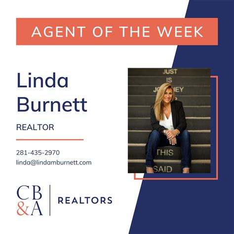 Our Agent Of The Week Is Linda Burnett 💥 The Team Is Proud Of Your Hard… Cbanda Realtors