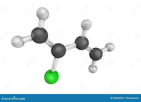 3d Structure Of Chloroprene A Colorless Liquid Which Is The Mon Stock