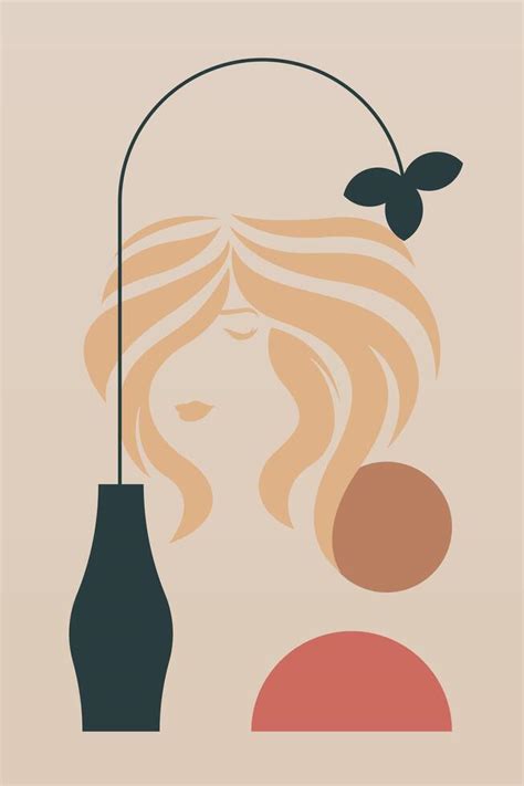 Abstract Art Boho Girl Background 45836991 Vector Art At Vecteezy