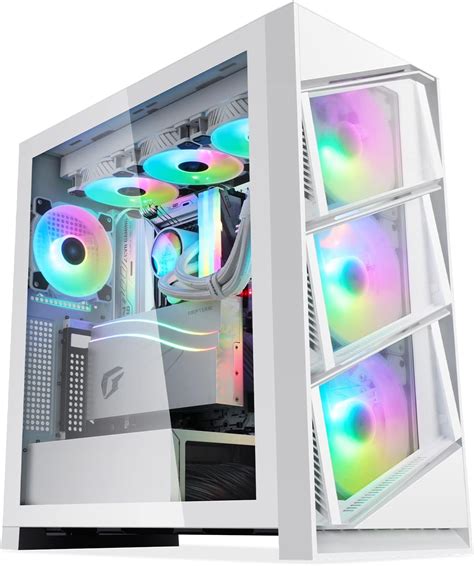 Buy Segotep T3 White Mid Tower Atx Gaming Pc Case W Argb And Pwm Fan