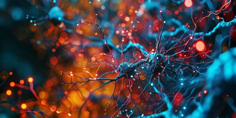 Patterns That Mimic A Neural Network Or Neurons Of The Brain Neural Connections Ai Generated