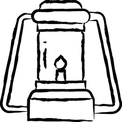 Premium Vector Kerosene Lamp Hand Drawn Vector Illustration