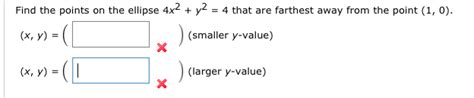 Solved Find The Points On The Ellipse 4x2 Y2 4 That Are