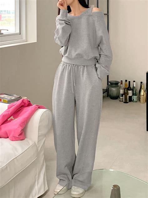 리리앤코 1천장 돌파 만능템 44 120 티브덴츠 오프숄더 맨투맨 밴딩 팬츠 투피스 세트 봄 가을 꾸안꾸룩 트레이닝룩 데일리룩 빅사이즈 120사이즈 자체제작