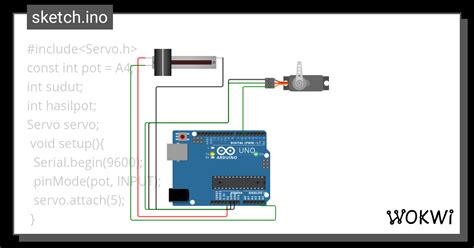 Simulasi Potensi Dan Servo Wokwi Esp32 Stm32 Arduino Simulator