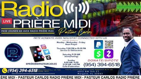 Radio PriÈre Midi Pasteur Carlos Radio Prieremidi Prayer Prière