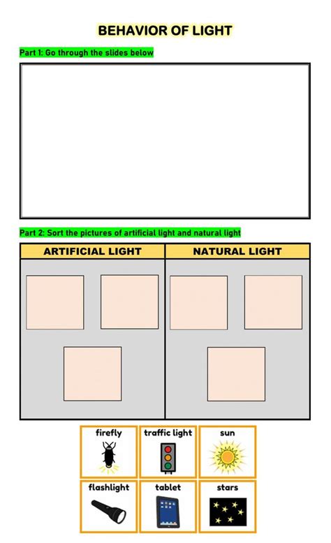 Sources Of Light Exercise Light Reflection And Refraction