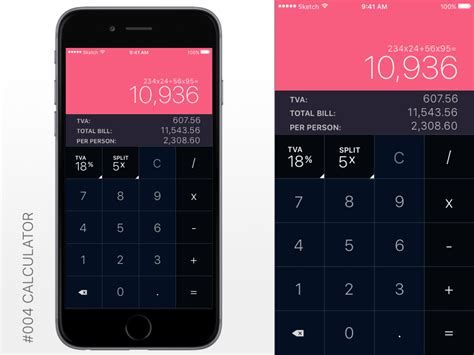 Calculator App Concept Freebie Download Sketch Resource Sketch Repo