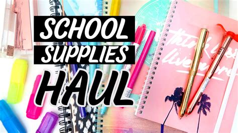Back To School Supplies Haul Giveaway Youtube