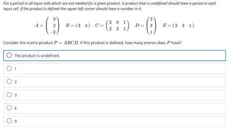 Solved Put A Period In All Input Cells Which Are Not Needed