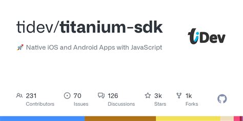 Github Tidevtitanium Sdk 🚀 Native Ios And Android Apps With Javascript