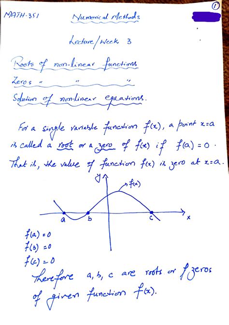 Lecture NM Lec Numerical Methods Studocu