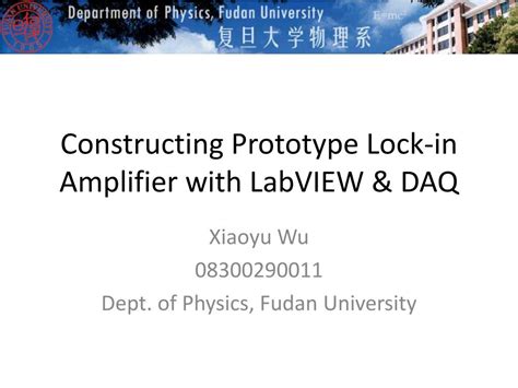 Ppt Constructing Prototype Lock In Amplifier With Labview And Daq Powerpoint Presentation Id