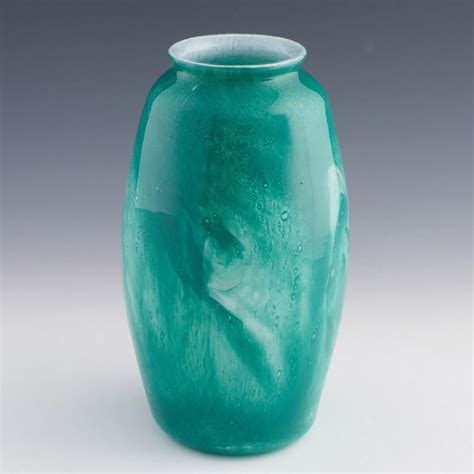 Mottled Gray Stan Glass Vase C1930 For Sale At 1stdibs
